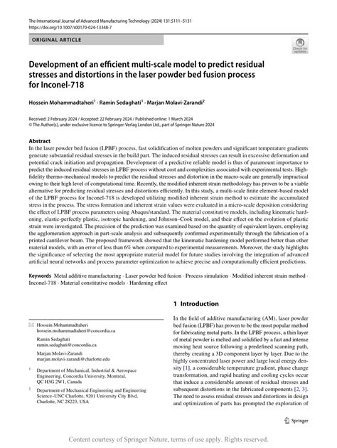 Development Of An Efficient Multi Scale Model To Predict Residual