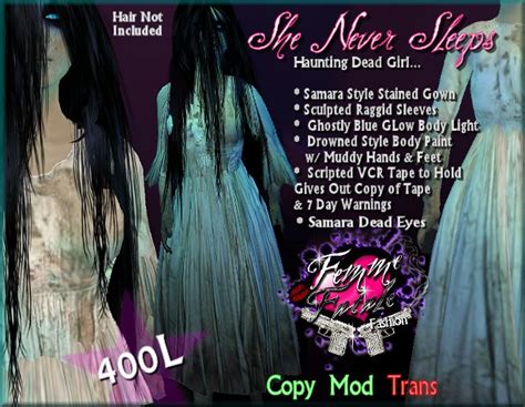 Second Life Marketplace She Never Sleeps Samara The Ring Scary Second Life Marketplace She Never Sleeps Samara The Ring Scary