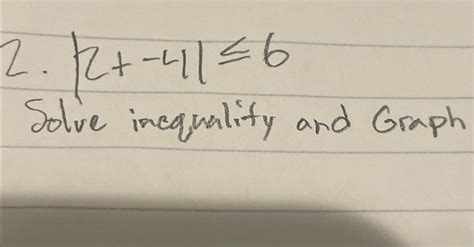 solved 2 4 ≤6 ﻿solve inequality and graph