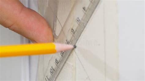 Marking Places With A Pencil Forinstallation Of A Socket Stock Image Image Of Interface
