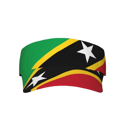 Saint Kitts And Nevis Flag Sports Sun Visor Hats Adjustable Sun Visor