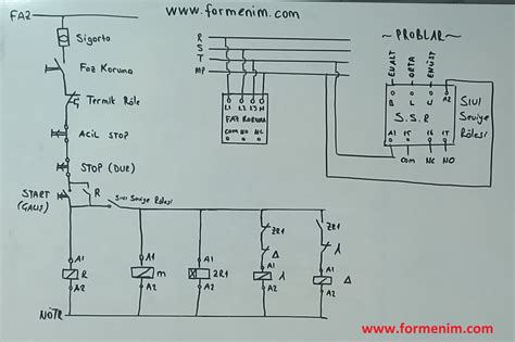 Sıvı Seviye Röle Komutlu Yıldız Üçgen Kumanda Devresi
