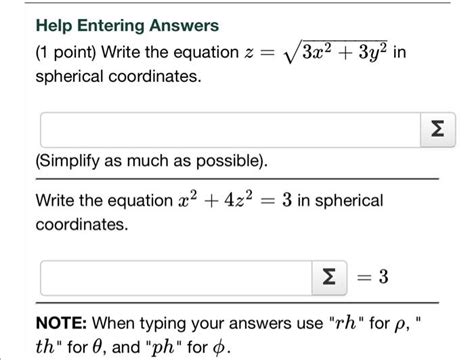 solved help entering answers 1 point write the equation