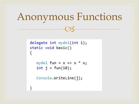 Lambda Expressions Ppt