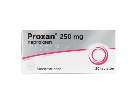 Proxan Tabletter 250 Mg 20 Stk På Brett Menssmerter Farmasiet No