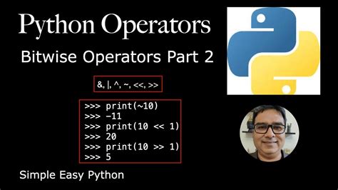 Python Operators Bitwise Operators Part 2 Youtube