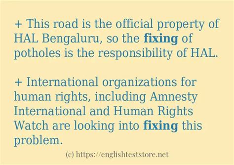 Make Sentence Of Fixing Englishteststore Blog