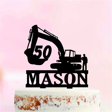 Excavator Cake Topper Etsy