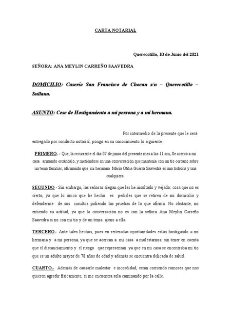 Introducir 103 Imagen Modelo De Carta De Hostigamiento Laboralcarta De