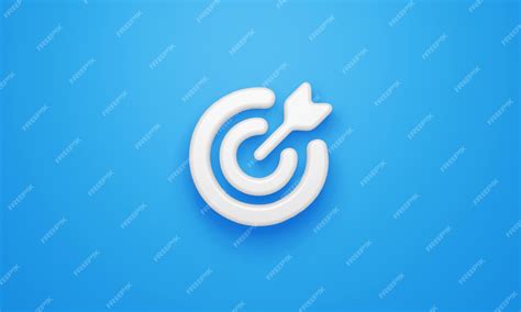 premium photo minimal dart symbol on blue background 3d rendering