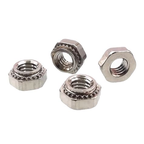 Klsbosbobshexagonal Diagonal Teeth Stainless Steel Rivet Nut Nickel Plated M3 Coupling Nuts