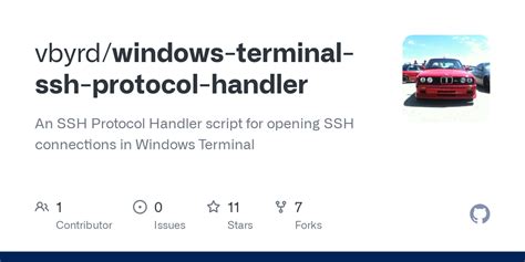 GitHub Vbyrd Windows Terminal Ssh Protocol Handler An SSH Protocol Handler Script For Opening