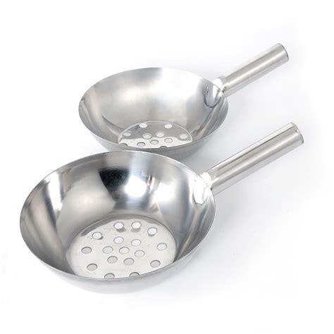 做疙瘩汤的漏勺搅团凉鱼凉粉凉虾漏瓢不锈钢大眼加厚家用面鱼粉条虎窝淘