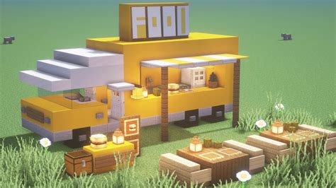 How To Build Food Truck Mincraft Tutorial Youtube