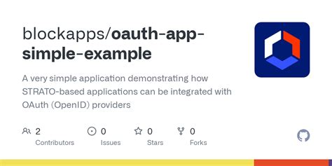GitHub Blockapps Oauth App Simple Example A Very Simple Application Demonstrating How STRATO