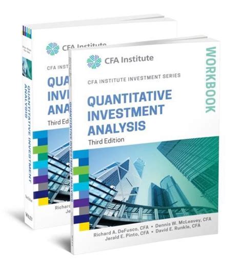 Quantitative Investment Analysis 3e Book And Workbook Set