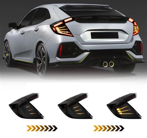 Voll Led Rückleuchten Für Honda Civic 2015 2020 Schwarz Laufblinker