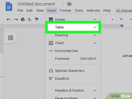 How To Create A Calendar In Google Docs With Pictures Wikihow