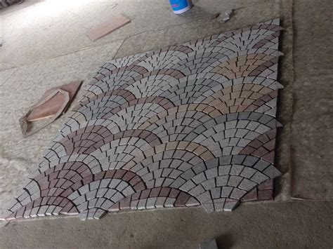 Fan Shaped G603 Light Grey Granite Natural Stone Driveway Paving
