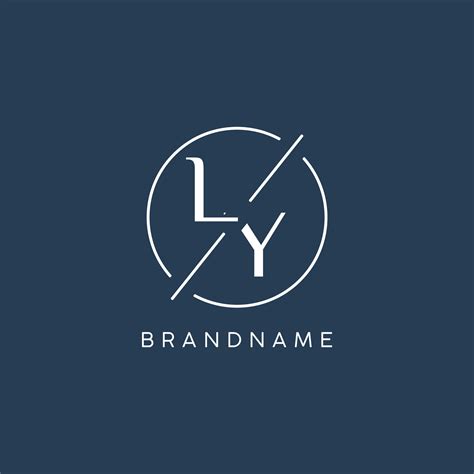 Initial Letter Ly Logo Monogram With Circle Line Style 27219158 Vector Art At Vecteezy