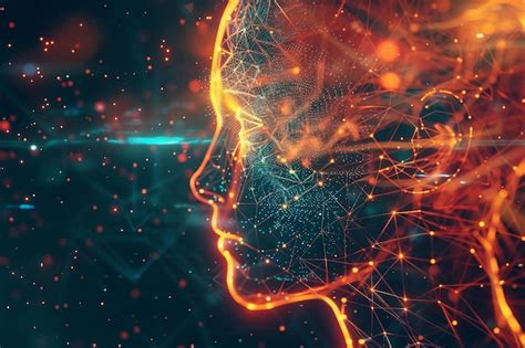 Abstract Artificial Intelligence Concept With Neural Network Connections Premium Ai Generated