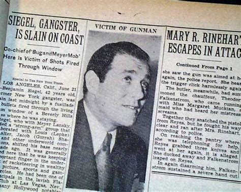 Bugsy Siegel Flamingo Club Mobster Murder1947 Newspaper 63430349