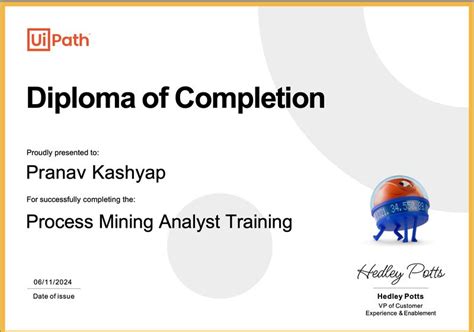 pranav kashyap on linkedin processmining learning certification