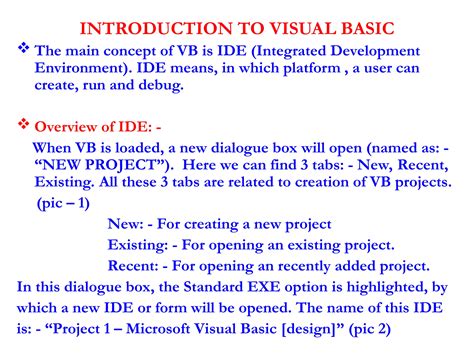 Visualbasicintroppt This File Is Required For Bca Students Ppt