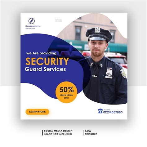 Premium Vector Security Services Social Media Post Or Web Ads Design