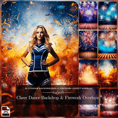 Cheer Dance Backdrop 30 High Resolution Cheerleader Stadium Backgrounds And 10 Firework Overlay