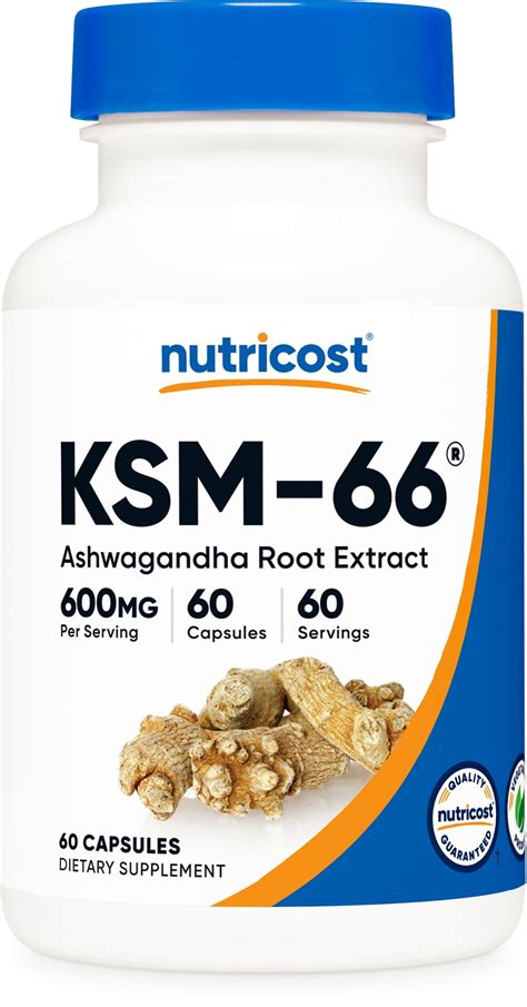 Nutricost Ksm 66 Ashwagandha Root Extract Supplement 600mg 60