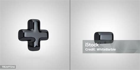 흰색 배경에 검은 색 알파벳 기호 플러스 마이너스 격리 3차원 형태에 대한 스톡 사진 및 기타 이미지 3차원 형태 빼기 기호 더하기 키 Istock