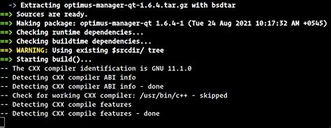 installer stuck at detecting cxx compile features done · issue 99 · shatur optimus manager