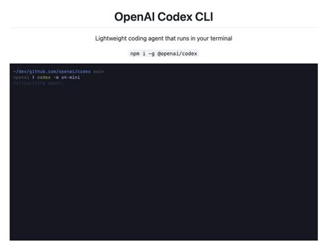 Codex Cli Openai가 공개한 Cli용 경량 코딩 에이전트 읽을거리and정보공유 Pytorchkr