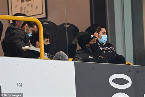 Raul Jimenez Reveals Huge Head Scar As He Watches Wolves Take On