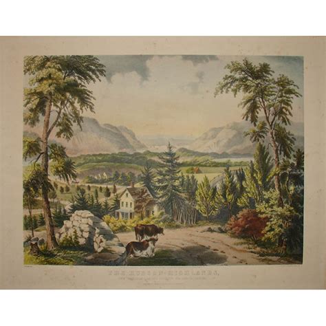 Landscape Art Currier And Ives Hudson Highlands Fanny Palmer Antique
