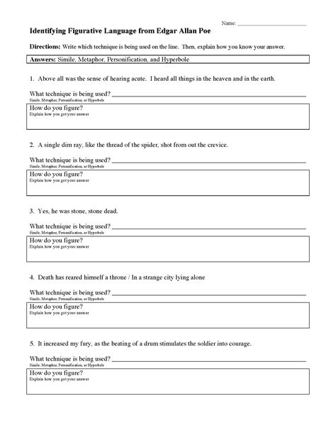 Ereading Worksheets Figurative Language Language Worksheets