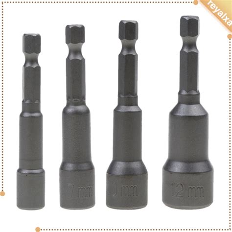 6mm 7mm 10mm 12mm Hex Nut Set Socket Bit Adapter Connector Extension Screw Impact Bits Tools