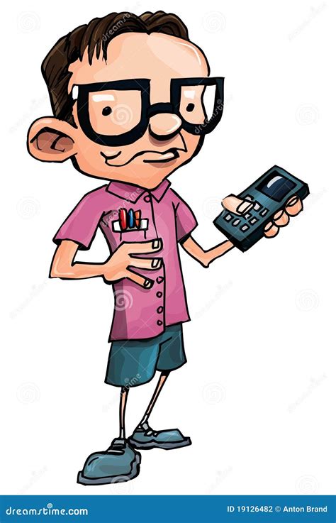 Nerd Cartoon Power Force Royalty Free Illustration CartoonDealer Com
