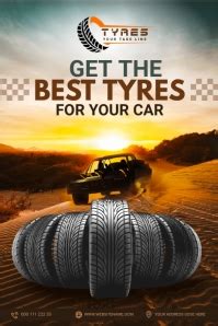 Black Tire Sale A4 Template Postermywall