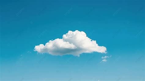 Blue Sky With Single Cloud Background Blue Sky Single Background Image And Wallpaper For Free