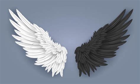 Good And Evil Wings Drawings