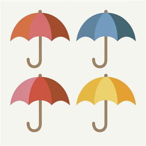Premium Vector Different Type Of Ambrella Illustration Set