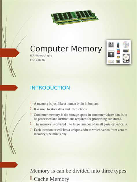Computer Memory Pdf Computer Data Storage Random Access Memory