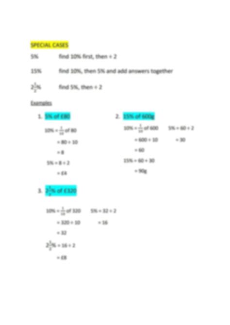 SOLUTION Percentages Without A Calculator Studypool