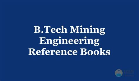 Btech Mining Engineering Reference Books 2026 Pdf And Recommended Authors