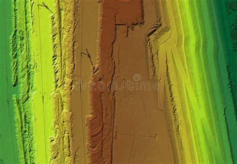 Map Of A Huge Heap With Coloured Geospatial Data For Gis Usage Stock