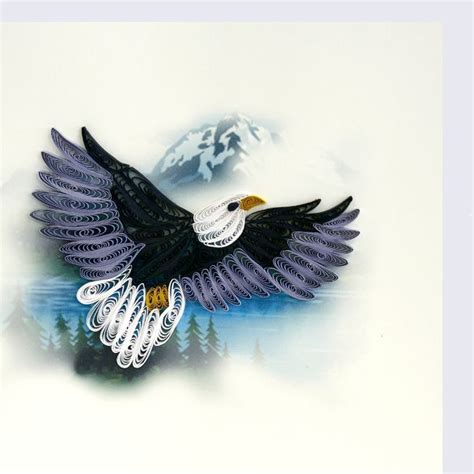 Quilled Bald Eagle Greeting Card Quilling Birds Pinterest