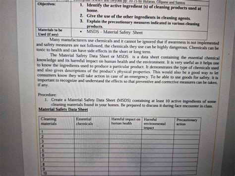 Create A Material Safety Data Sheet Msds Studyx