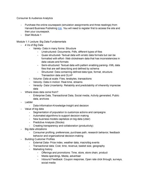 Consumer And Audience Analytics Consumer And Audience Analytics